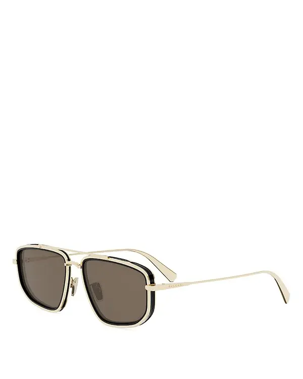 BVLGARI B.zero1 Rectangle Sunglasses - Gold/brown