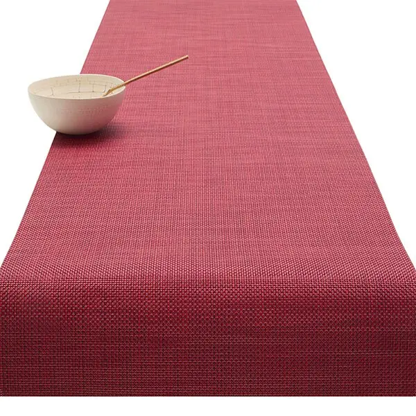 CHILEWICH Mini Basketweave Runner - Scarlet