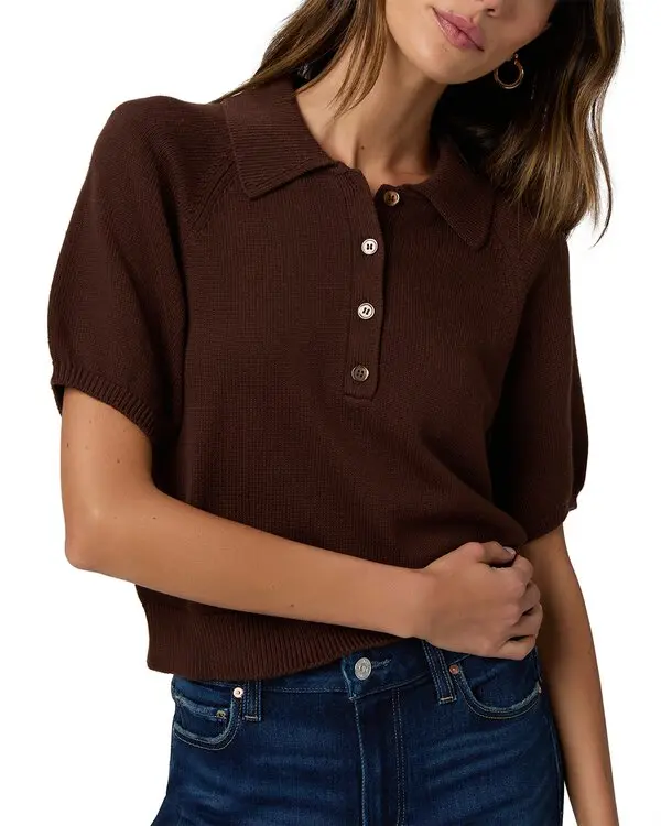 Paige Birch Polo Sweater - Tamarind