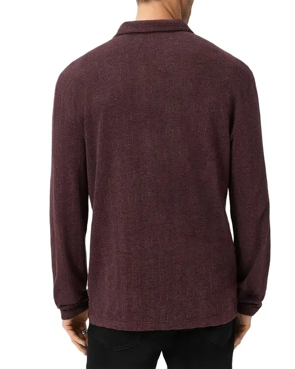 John Varvatos Jalen Jacquard Long Sleeve Polo Shirt