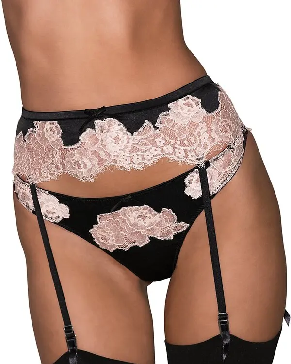 Fleur Du Mal Juliet Lace Thong - Black