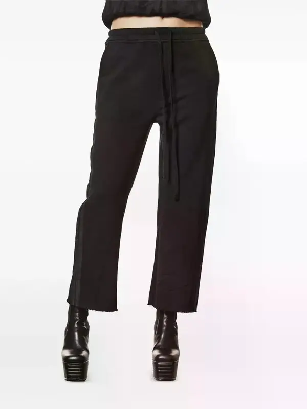 THOM KROM Side-stripe Raw-edge Track Pants