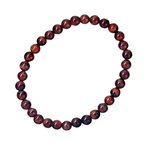 JAN LESLIE 4mm Sterling Lava Bead Bracelet - Red