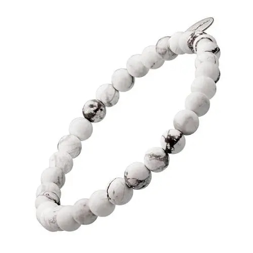 JAN LESLIE 4mm Sterling Lava Bead Bracelet - White