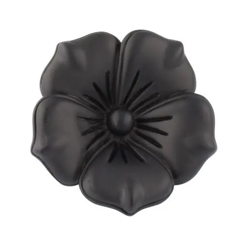JAN LESLIE Matte Flower Lapel Pin - Black