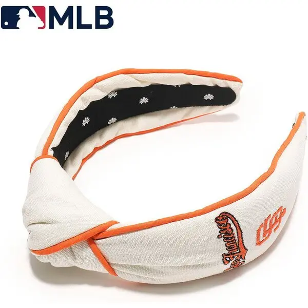 Lele Sadoughi Mlb Sf Giants Embroidered Headband - Ivory 100