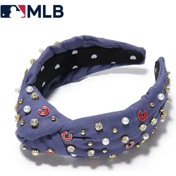 Lele Sadoughi Mlb Chicago Cubs Embellished Headband - Navy 400