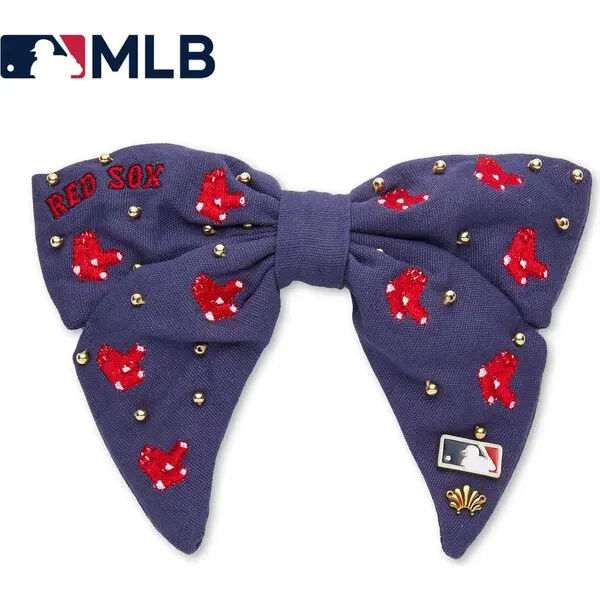 Lele Sadoughi Mlb Red Sox Bow Barrette - Navy 400