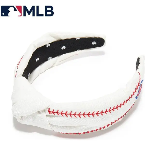 Lele Sadoughi Mlb Chicago Cubs Embroidered Headband - Ivory 100