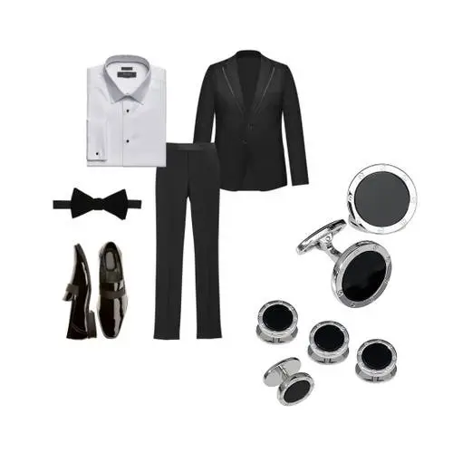 JAN LESLIE Rivet Etch Sterling Cufflinks & Studs