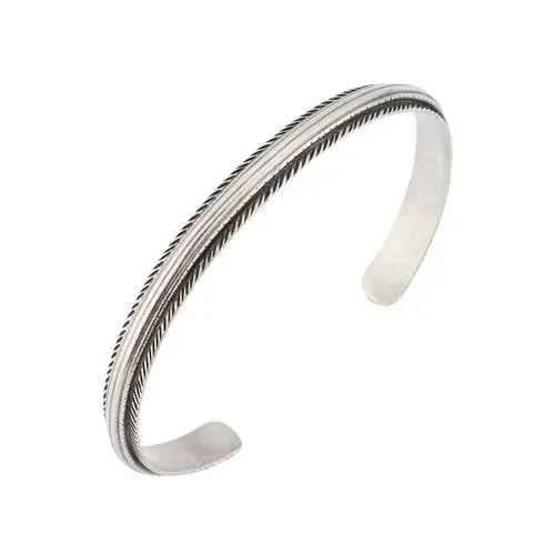 JAN LESLIE Sterling Feather Cuff Bracelet