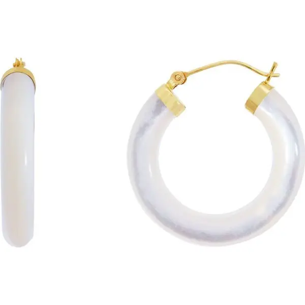 THE LOVERY FINE JEWELRY Hoop Earrings - Mother Of Pearl