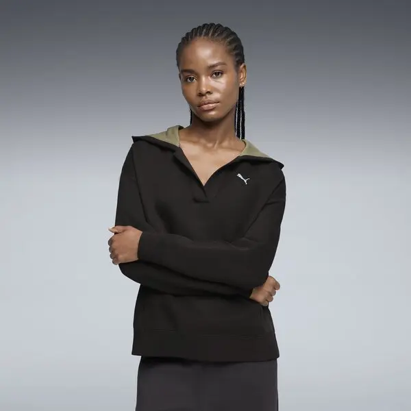 PUMA Elevated Essentials Jacquard Hoodie - Black