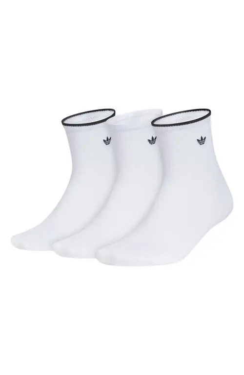 Adidas Luna Ankle Socks 3 Pack - White
