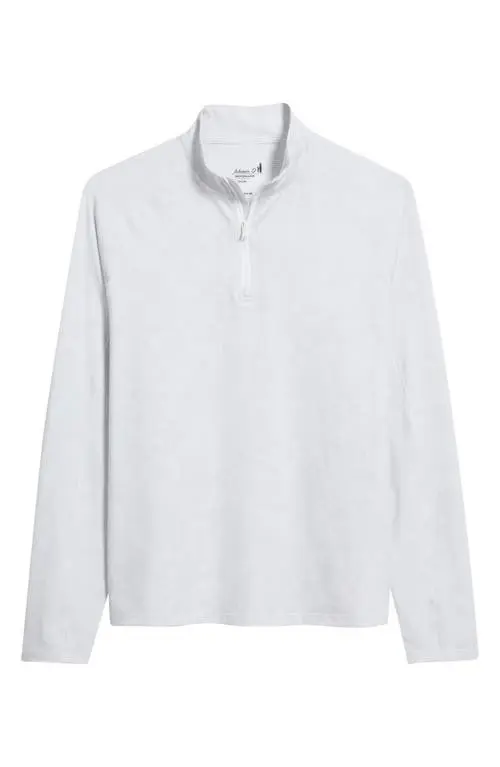 Johnnie-o Viktor Waffle Camo Print Quarter Zip Pullover - White