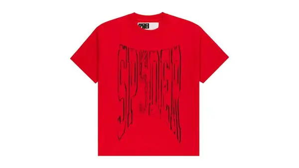 SP5DER Diffused Collegiate Tee Shirt - Red