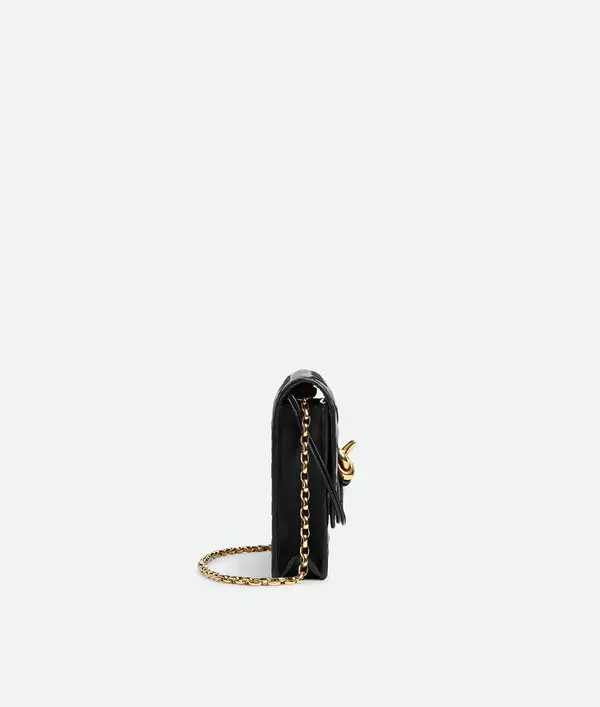 Bottega Veneta Andiamo Pouch On Chain - Black