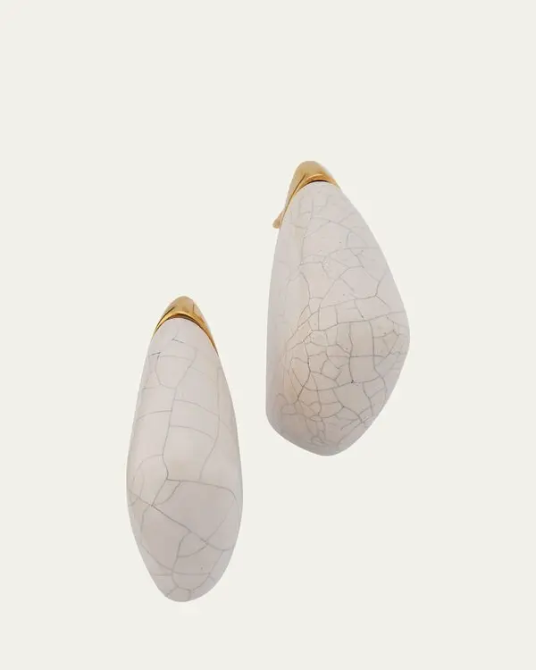 Bottega Veneta Fin Ceramic Earrings