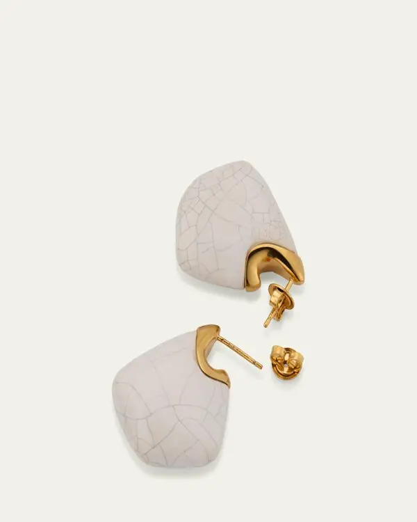 Bottega Veneta Fin Ceramic Earrings