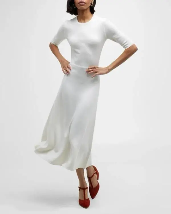 Gabriela Hearst Seymore Cashmere-blend Midi Dress - Ivory