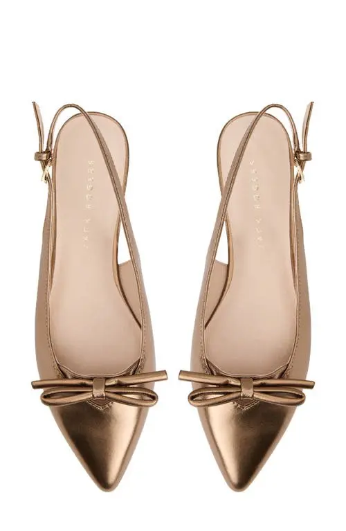 Jack Rogers Lennox Slingback Pointed Toe Flat - Bronze