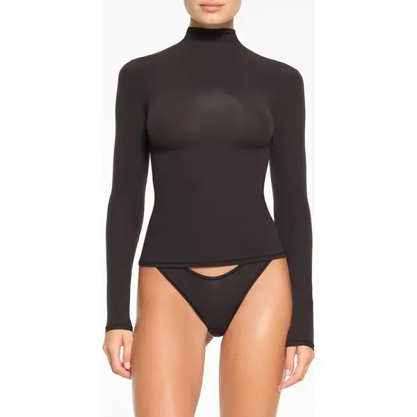 SKIMS Fits Everybody Funnel Neck Top - Onyx