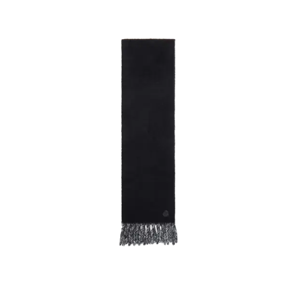 Moncler Wool & Alpaca Blend Scarf - Black