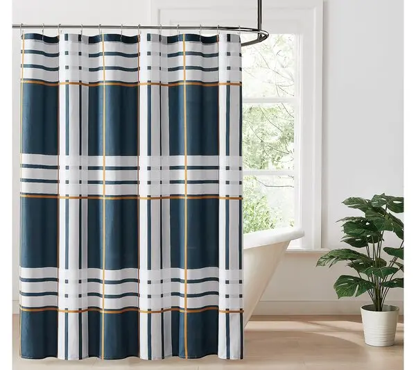 TRULY SOFT Henry Plaid Shower Curtain - One-color