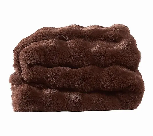 BROOKLYN LOOM Bubble Faux Fur Full/queen Comfor Ter Set
