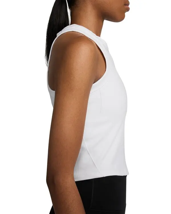 Nike Fitted Racerback Crop Tank - White