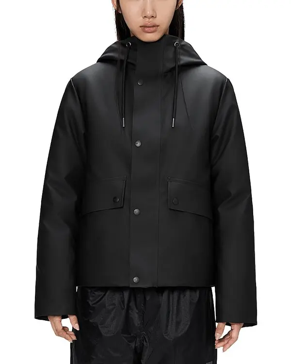 Rains Nome Short Parka Jacket - Black