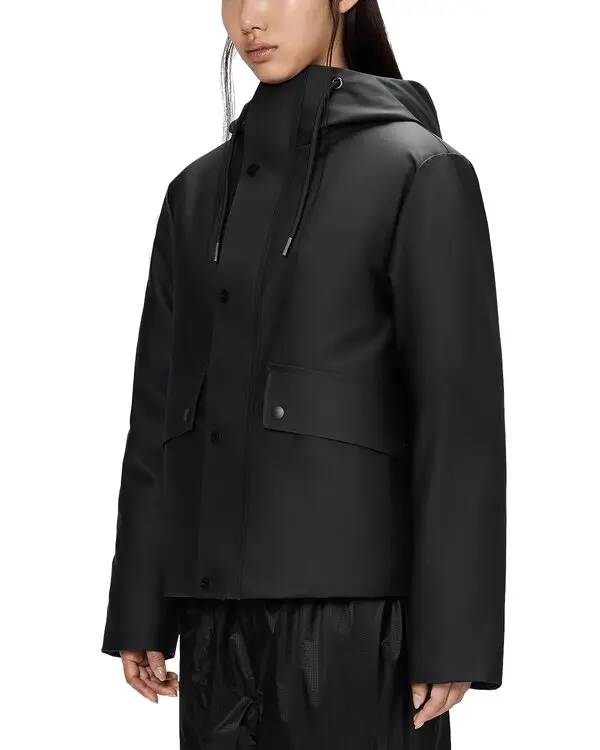 Rains Nome Short Parka Jacket - Black