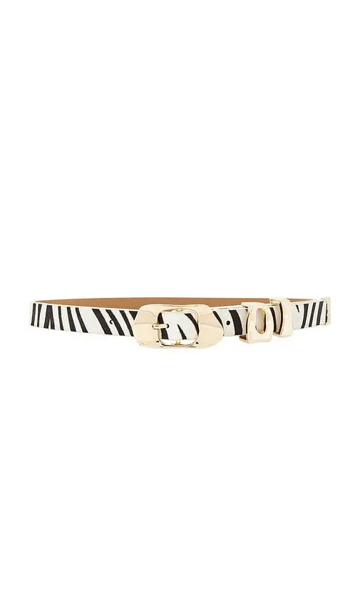 Ettika Molten Metal Belt - Gold Zebra Print