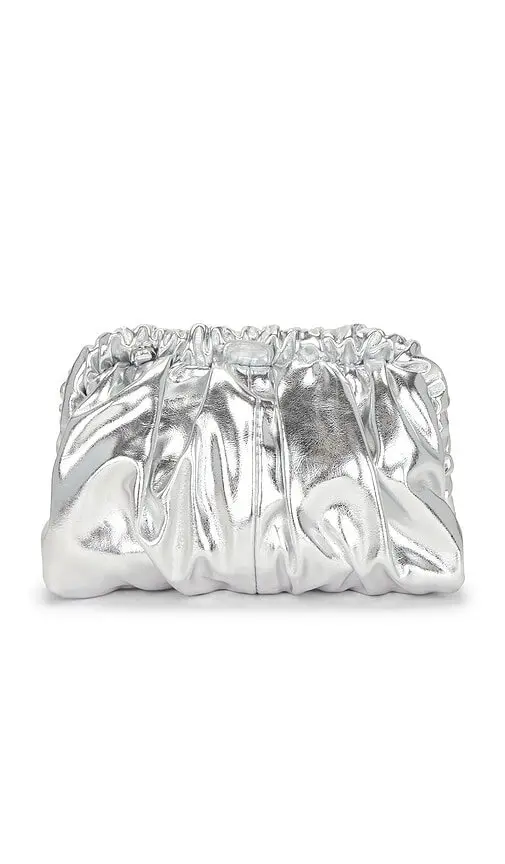 OLGA BERG Betty Metallic Clutch - Silver
