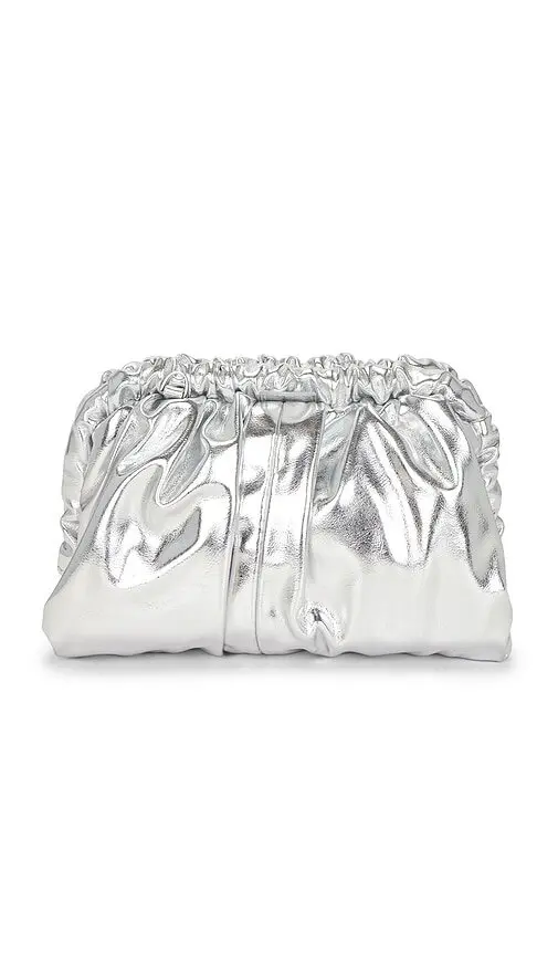 OLGA BERG Betty Metallic Clutch - Silver