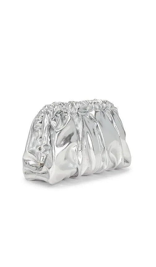 OLGA BERG Betty Metallic Clutch - Silver