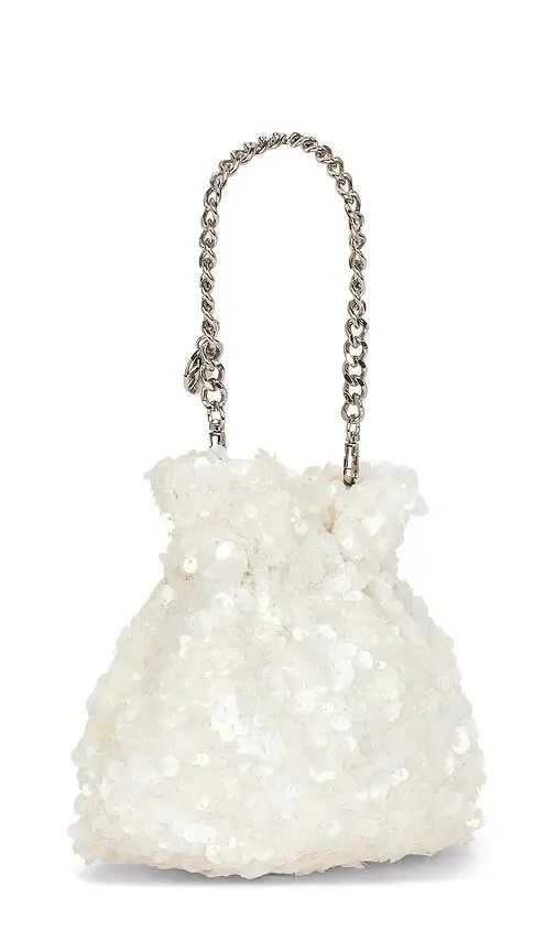 OLGA BERG Mattie Sequin Pouch - Ivory