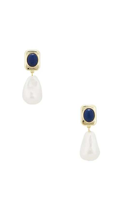 CASA CLARA Nel Stone Drop Earrings - Indigo