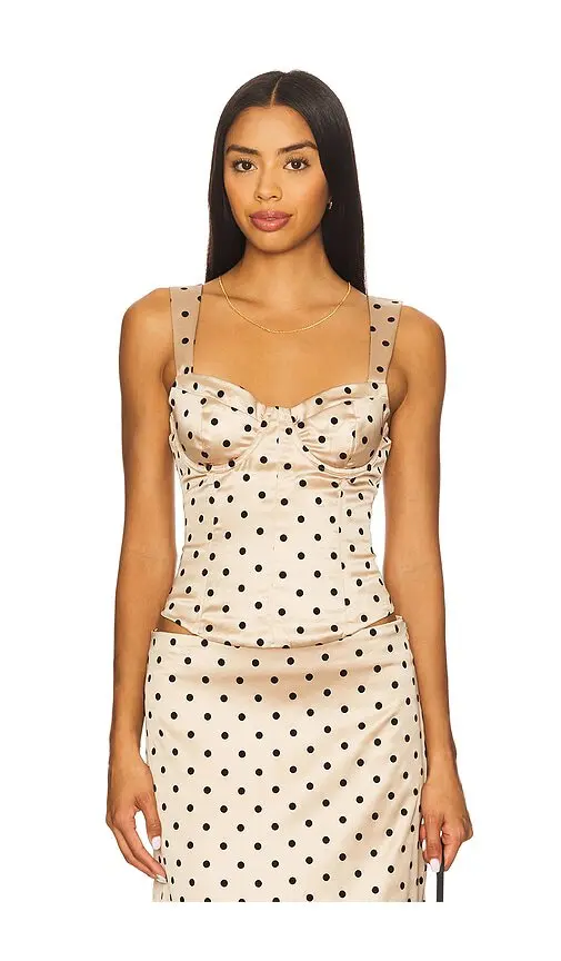 MORE TO COME Elianna Corset Top - Neutral
