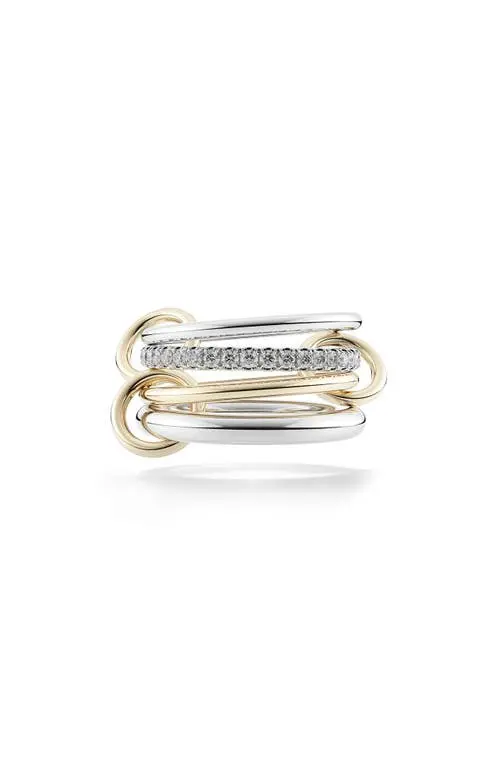 SPINELLI KILCOLLIN Nimbus Linked Diamond Ring - Silver