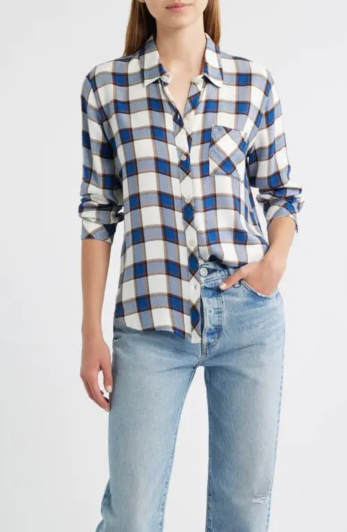 Rails Hunter Plaid Button-up Shirt - Golden Cobalt