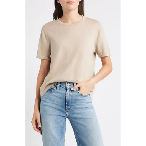 Rails Cotton & Cashmere Top - Heather Oat