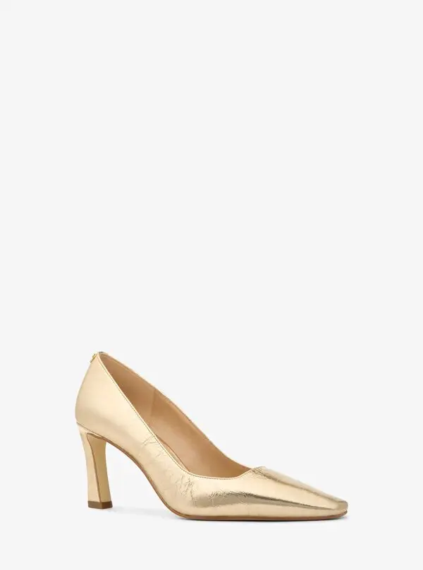 Michael Kors Darrah Crackled Metallic Leather Pump - Gold
