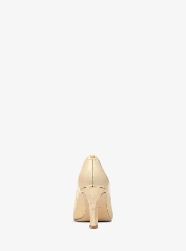 Michael Kors Darrah Crackled Metallic Leather Pump - Gold