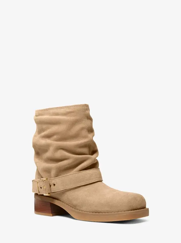 Michael Kors Colby Suede Ankle Boots - Natural