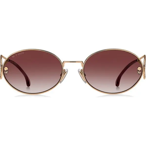 Etro 57mm Oval Sunglasses - Gold Copper/pink Ds
