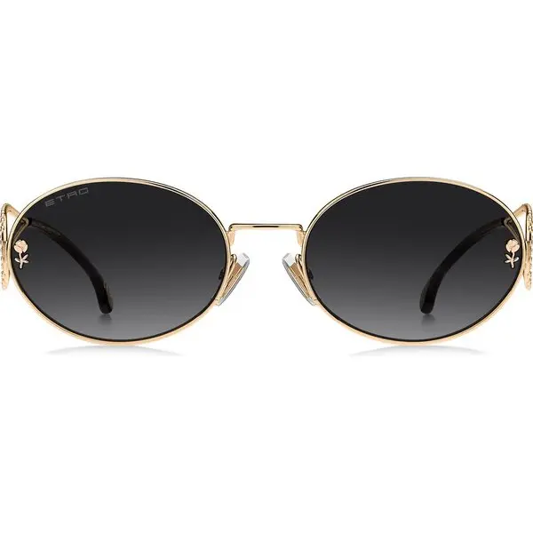 Etro 57mm Oval Sunglasses - Rose Gold/dark Grey Sf