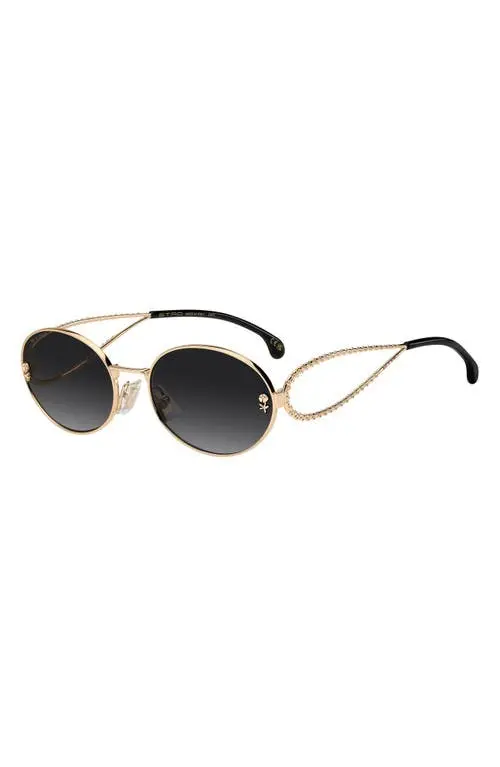 Etro 57mm Oval Sunglasses - Rose Gold/dark Grey Sf