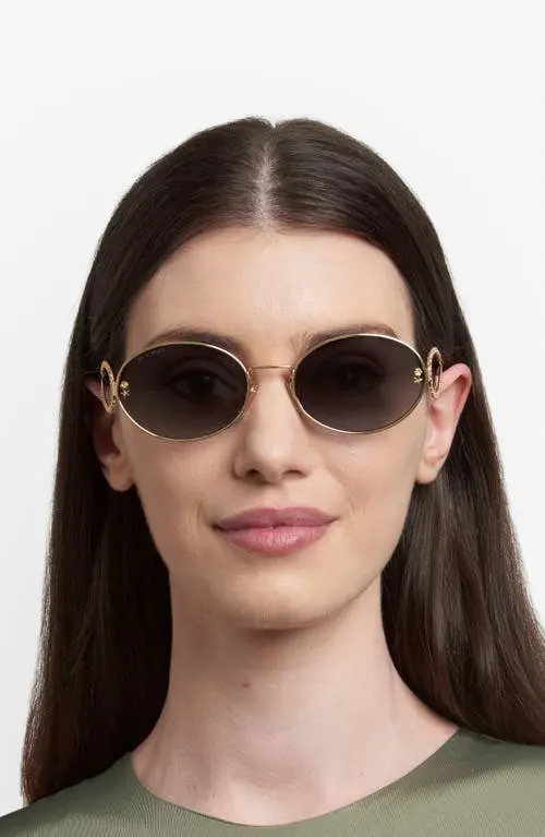 Etro 57mm Oval Sunglasses - Rose Gold/dark Grey Sf