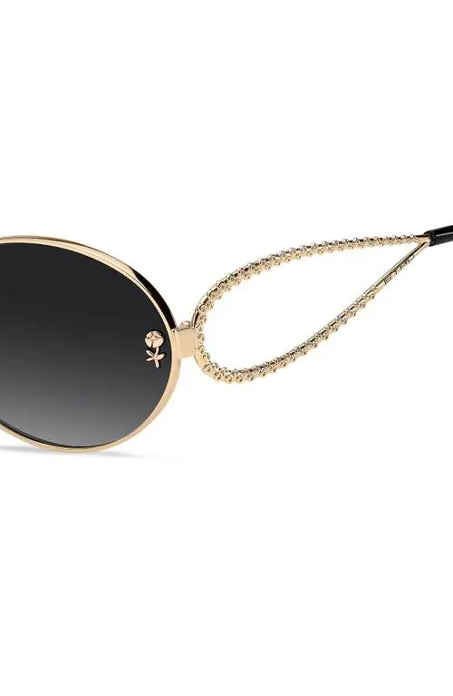 Etro 57mm Oval Sunglasses - Rose Gold/dark Grey Sf